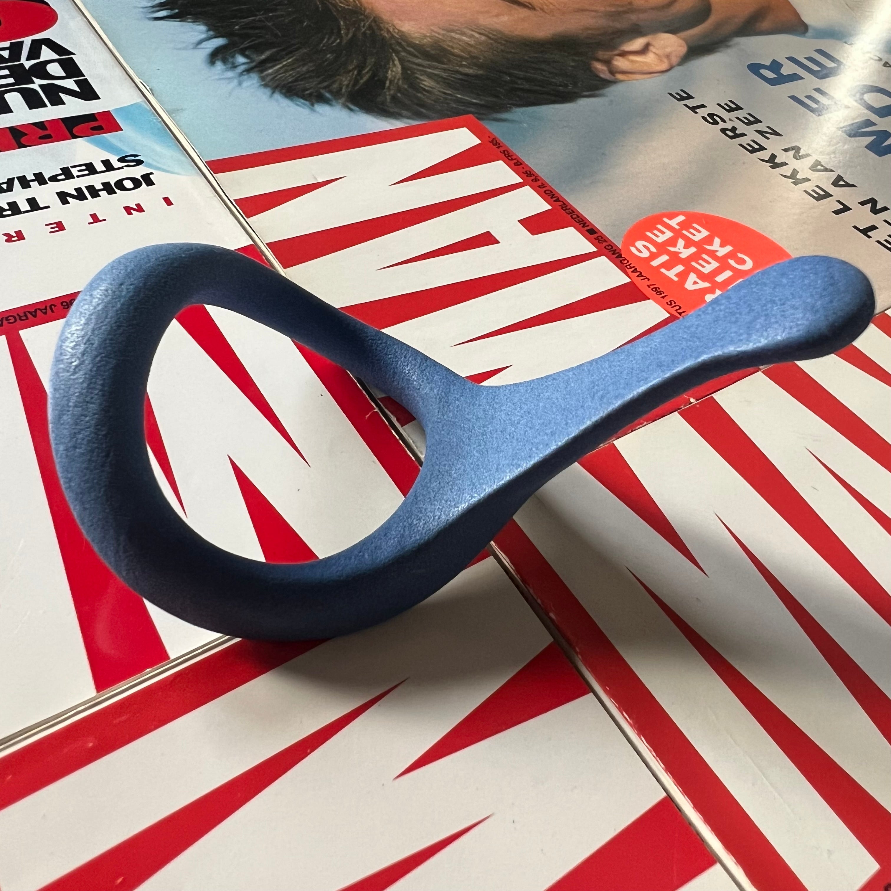 JNata Vigor Blue - Ergonomic Cock Ring with Extended Perineum Massage ...